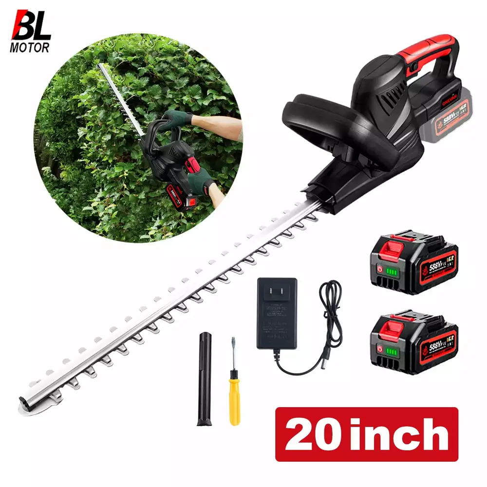 ONEVAN 20 Hedge Trimmer Cordless Brushless Handheld Bush Shrub Trimmer ...